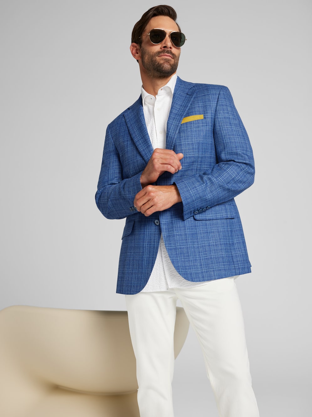 Joseph Abboud Classic Fit Windowpane Plaid Sport Coat | Men's | Moores ...