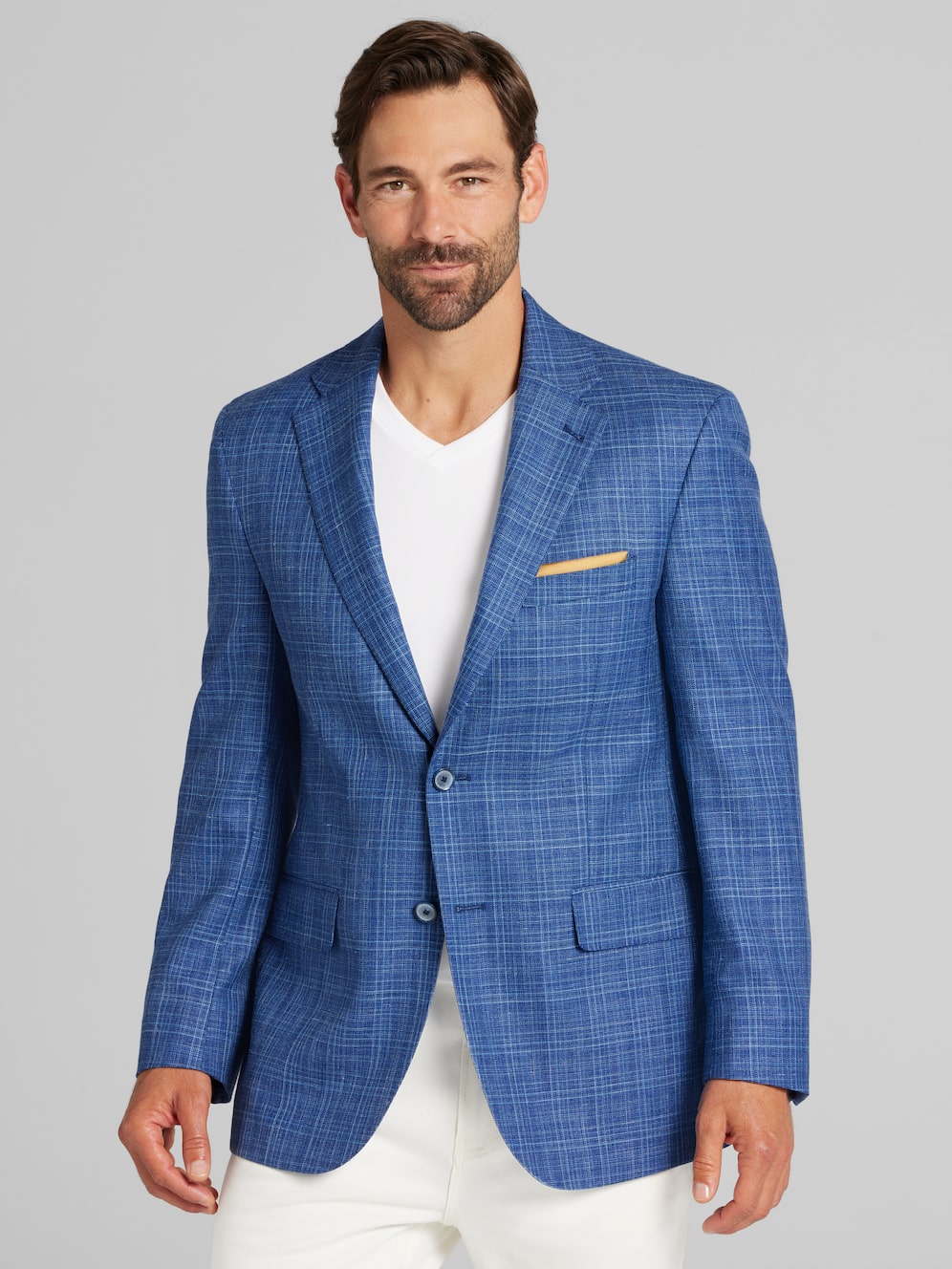 Joseph Abboud Classic Fit Windowpane Plaid Sport Coat | Men's | Moores ...