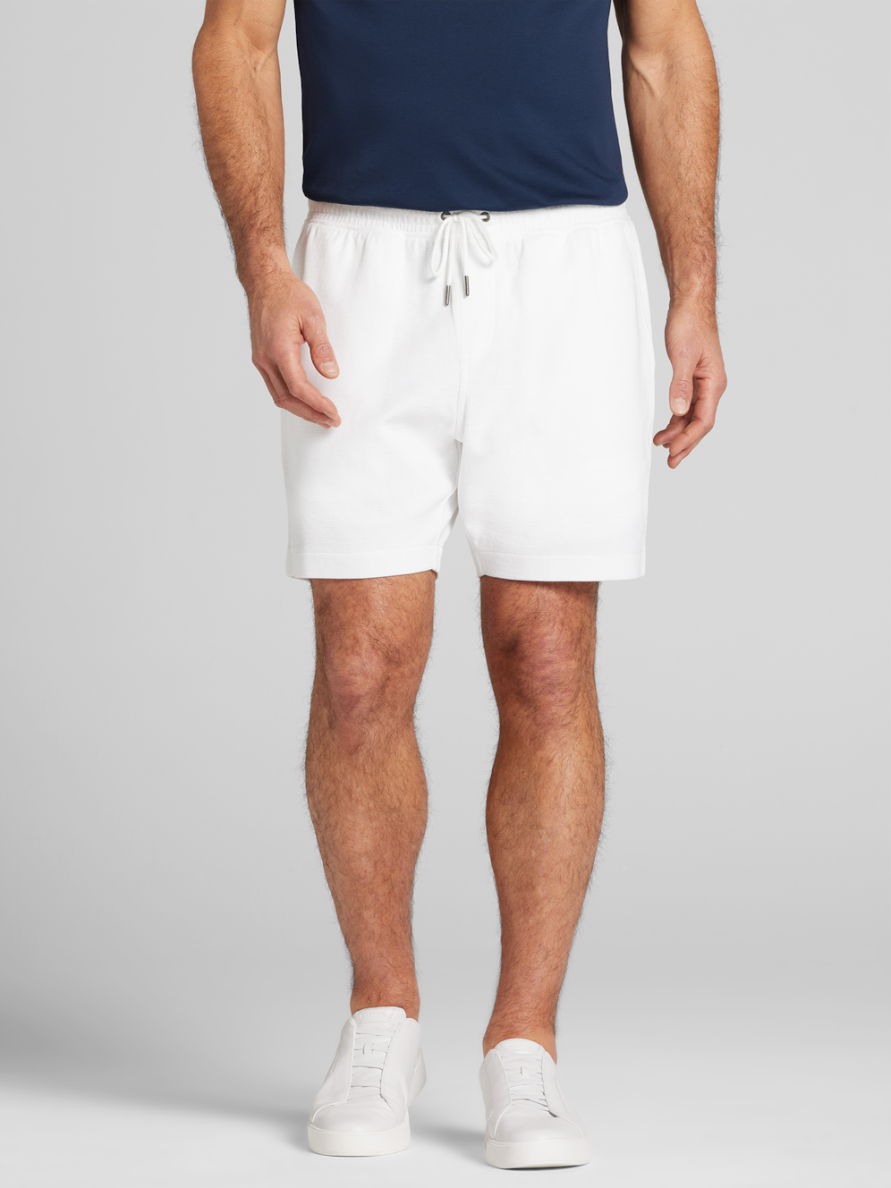 Joseph Abboud Indigo Blue Modern Fit Knit Drawcord Shorts 7" | Men's ...