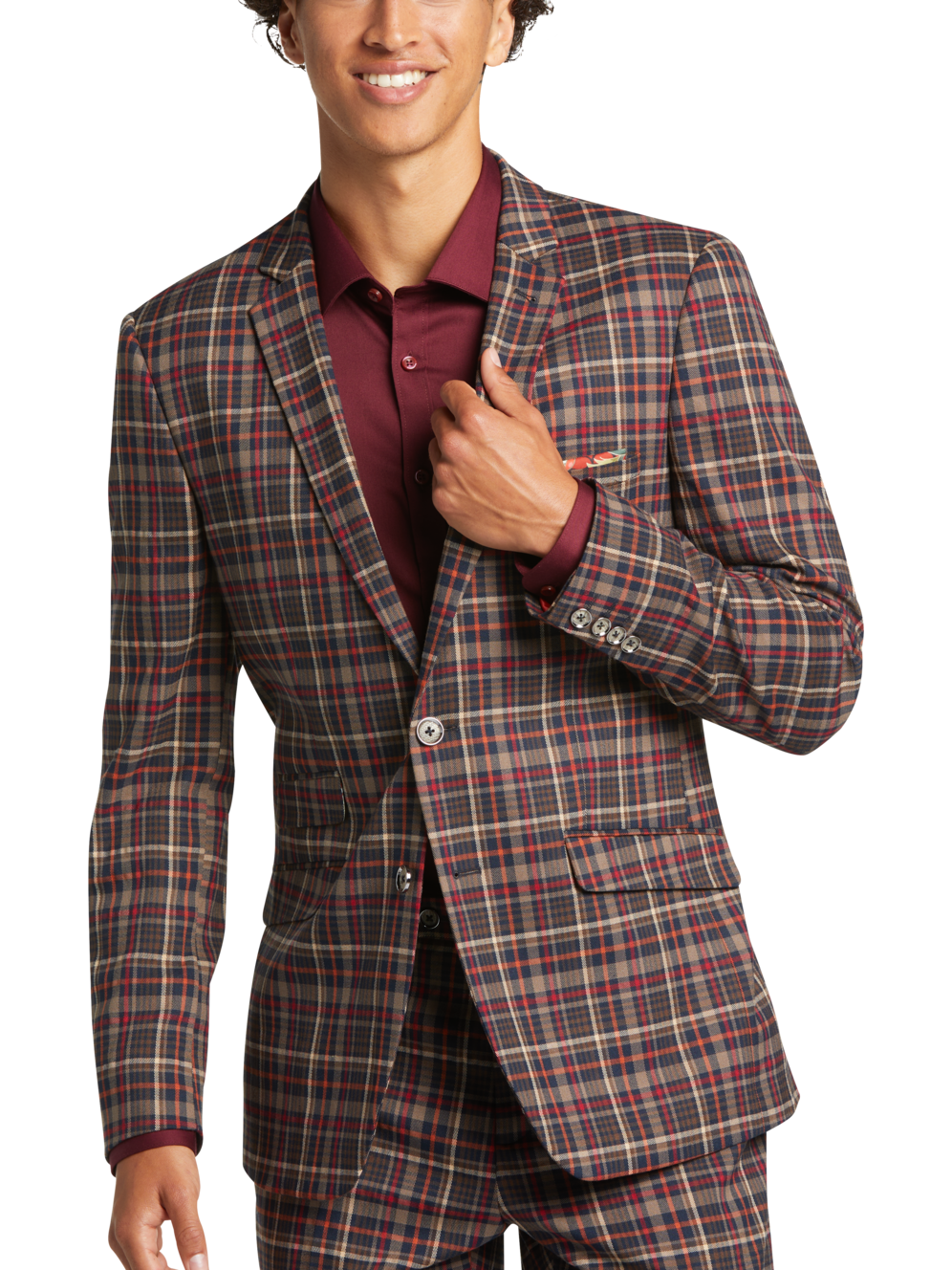 Paisley And Gray Slim Fit Check Suit Separates Jacket Mens Moores