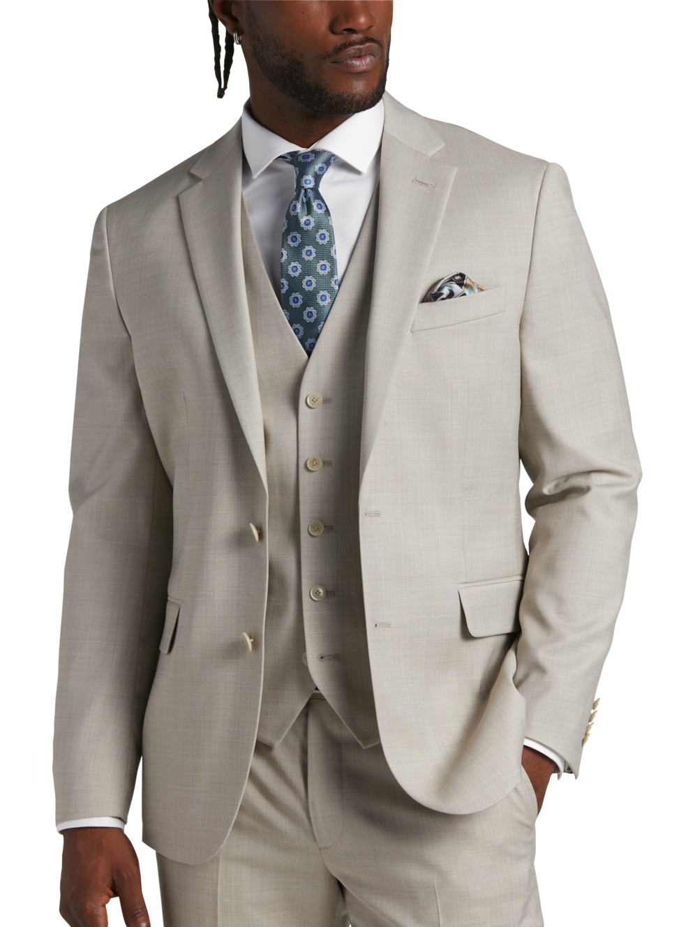 Joe Joseph Abboud Slim Fit Sharkskin Suit Jacket | Men's Suits ...