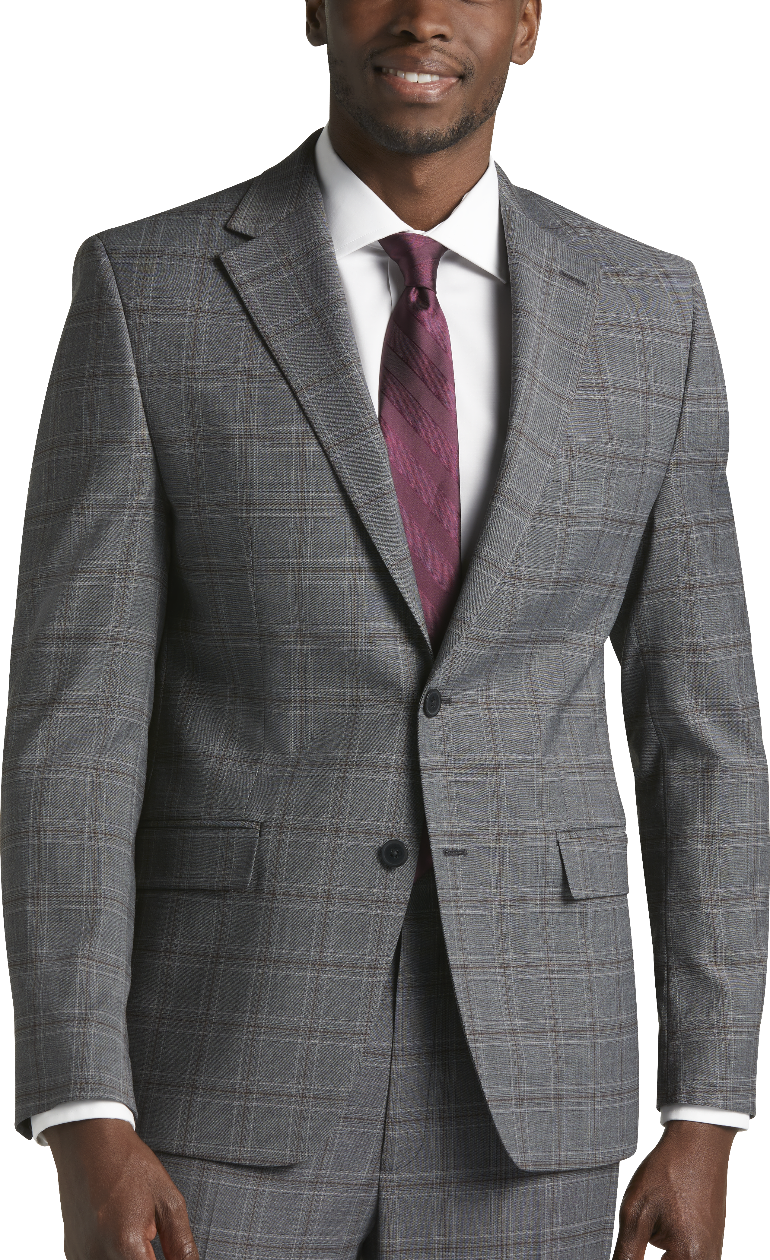 Michael Strahan Classic Fit Plaid Suit Separates Jacket Men s Moores Clothing