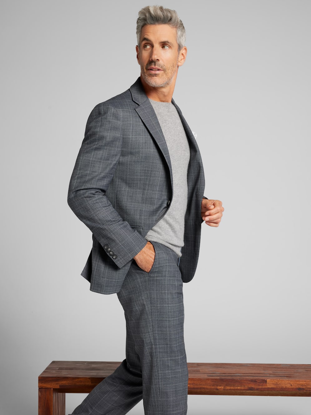 Awearness Kenneth Cole Modern Fit Windowpane Suit Separates Jacket ...