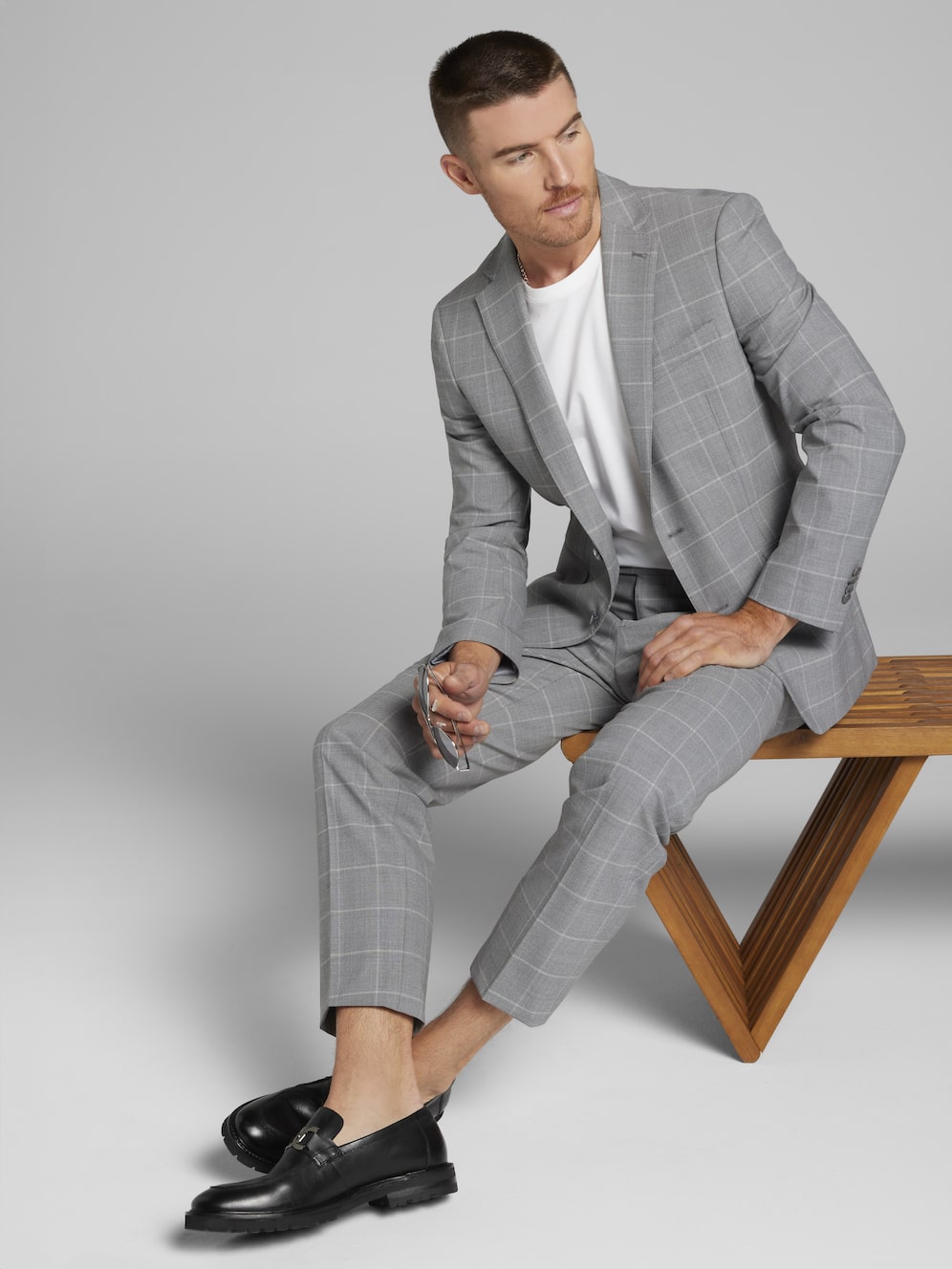 Joe Joseph Abboud Slim Fit Suit Separates Windowpane Plaid Jacket | Men ...