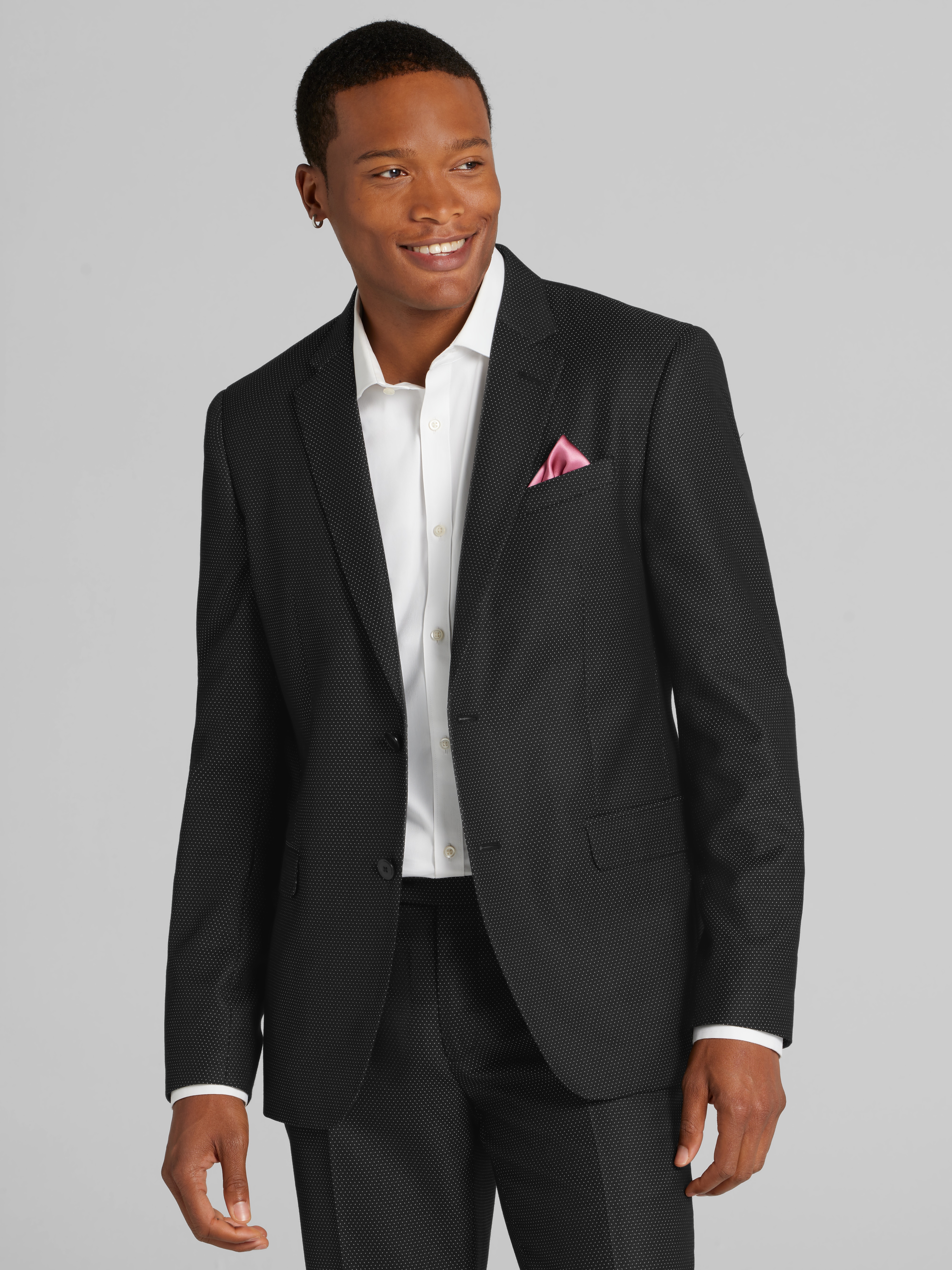 Egara Skinny Fit Tic Suit Separates Jacket | Men's | Moores Clothing