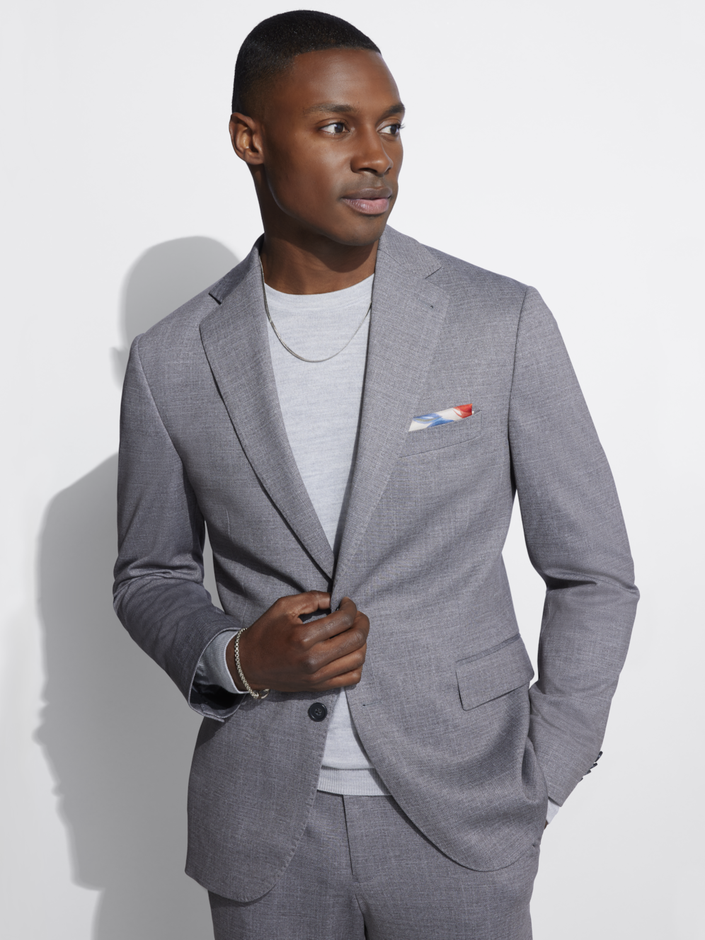 Joe Joseph Abboud Slim Fit Suit Sharkskin Jacket | Men's | Moores Clothing