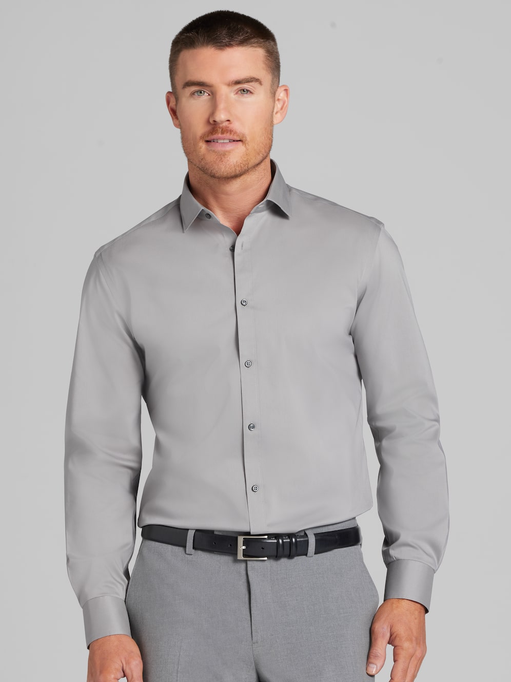 Egara Orange Skinny Fit Solid Dress Shirt | Men's Shirts | Moores Clothing