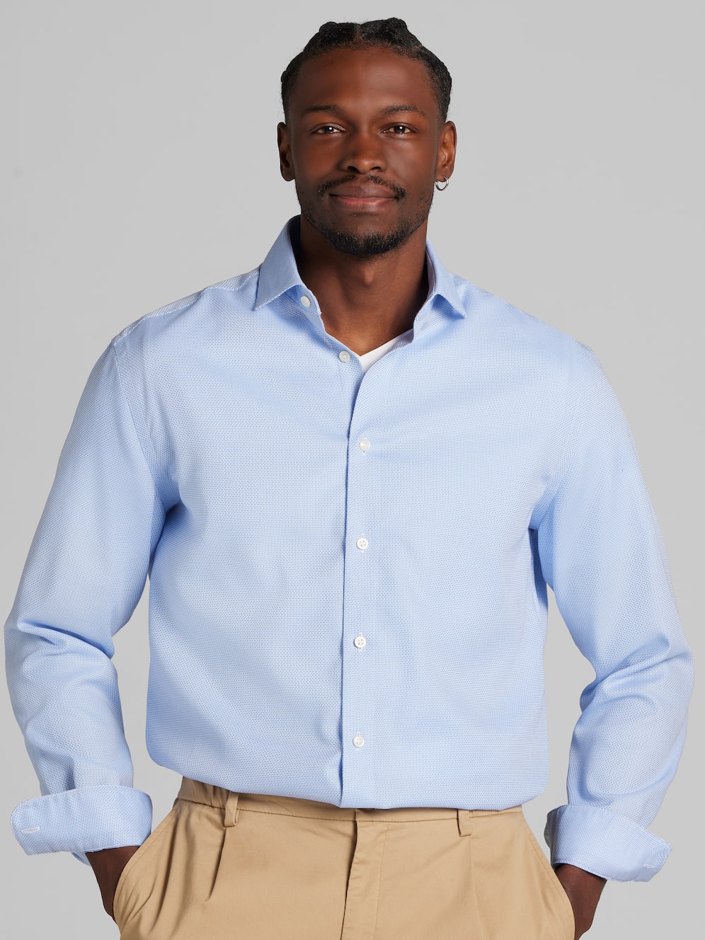 Mens Spread Collar Dress Shirts