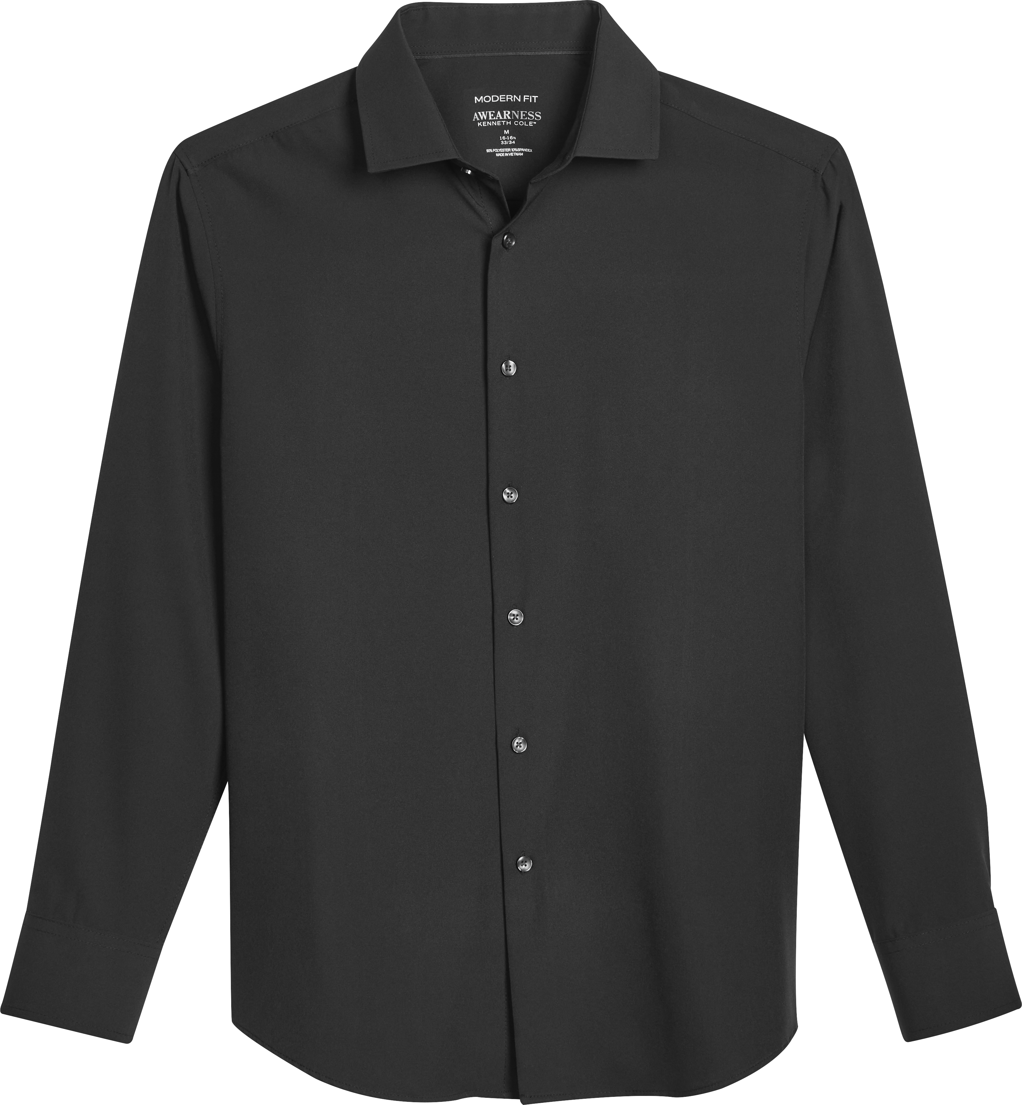 Awearness Kenneth Cole Modern Fit 4-way Stretch Solid Casual Shirt ...