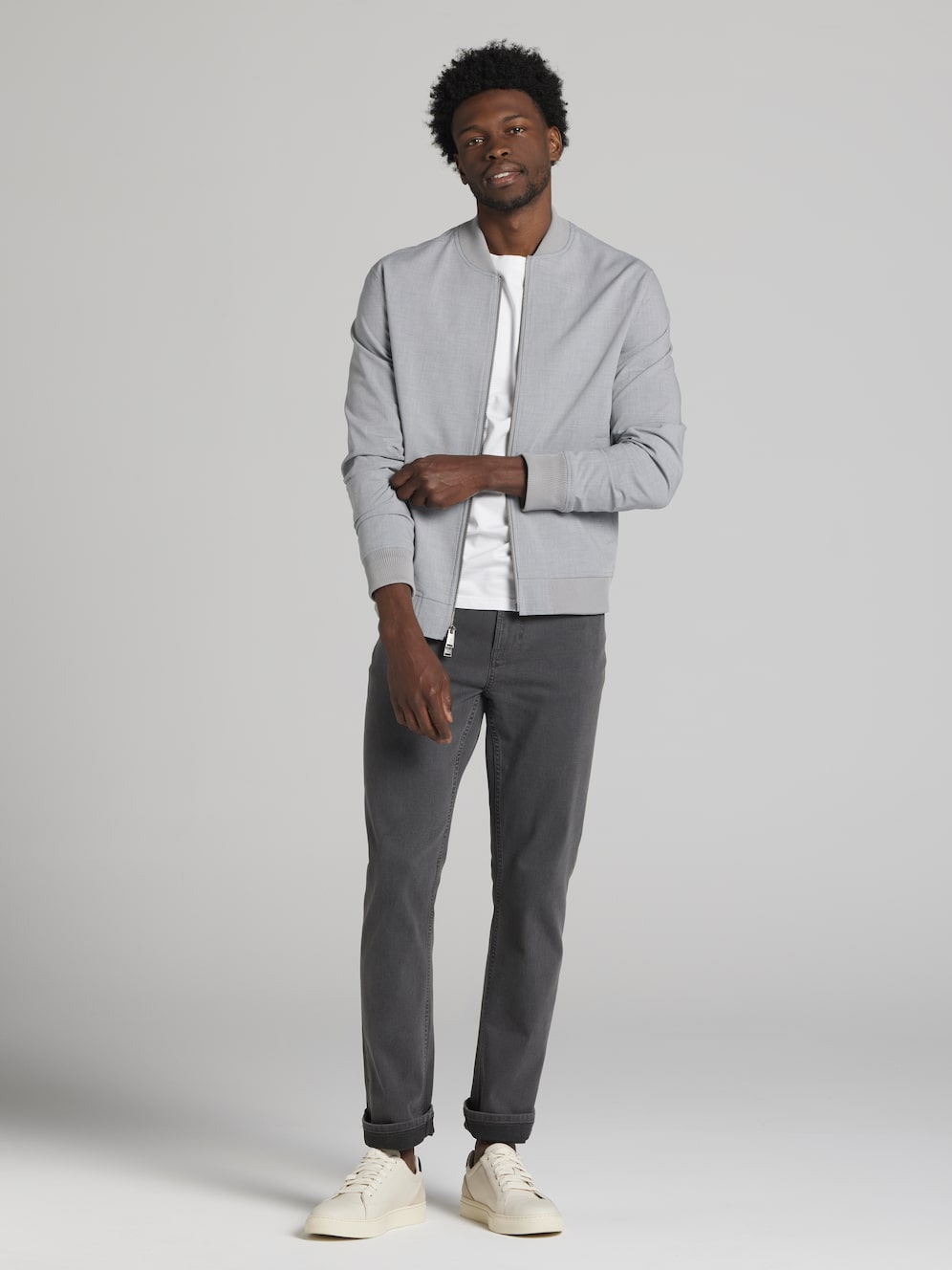 Awearness Kenneth Cole Modern Fit Mini Check Bomber Jacket | Men's | Moores Clothing