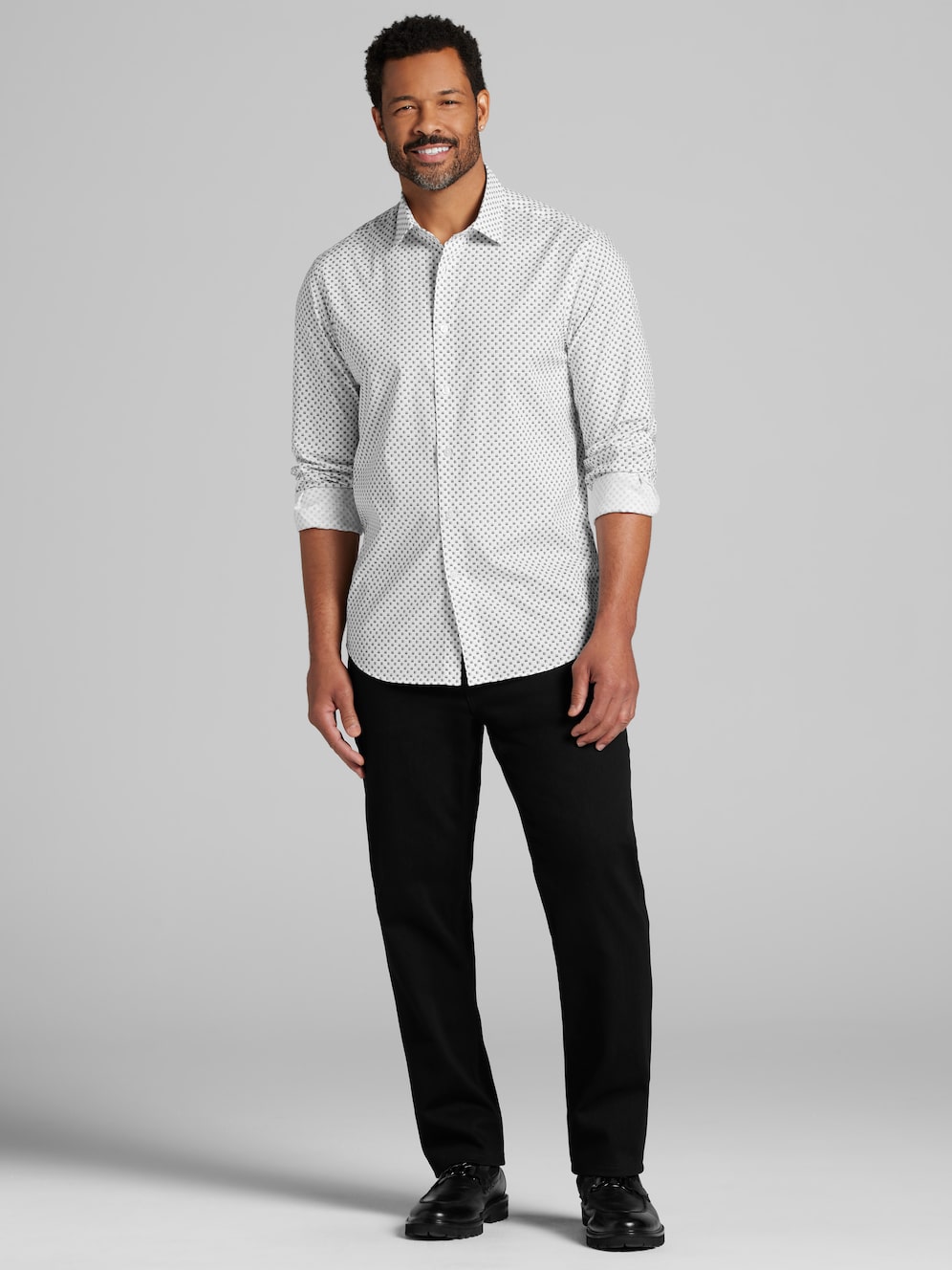 Awearness Kenneth Cole Chillflex Slim Fit 4-way Stretch Button Up Shirt ...