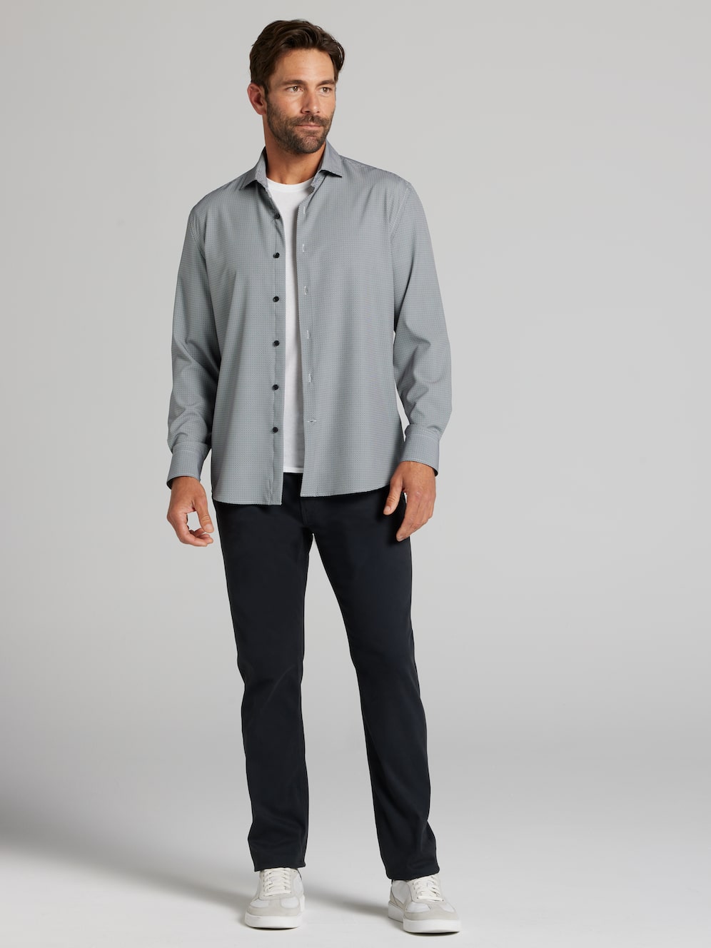 Awearness Kenneth Cole Chillflex Modern Fit 4-way Stretch Button Up ...