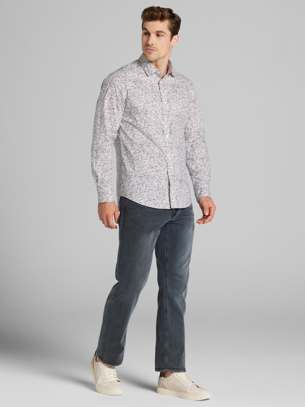 Awearness Kenneth Cole Chillflex Slim Fit Abstract Button Up Shirt | Men's Shirts | Moores Clothing