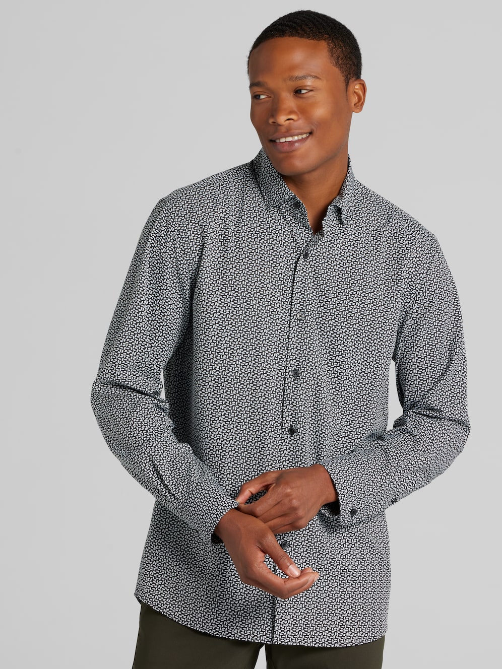 Awearness Kenneth Cole Chillflex Slim Fit 4-way Stretch Button Up Shirt | Men's | Moores Clothing