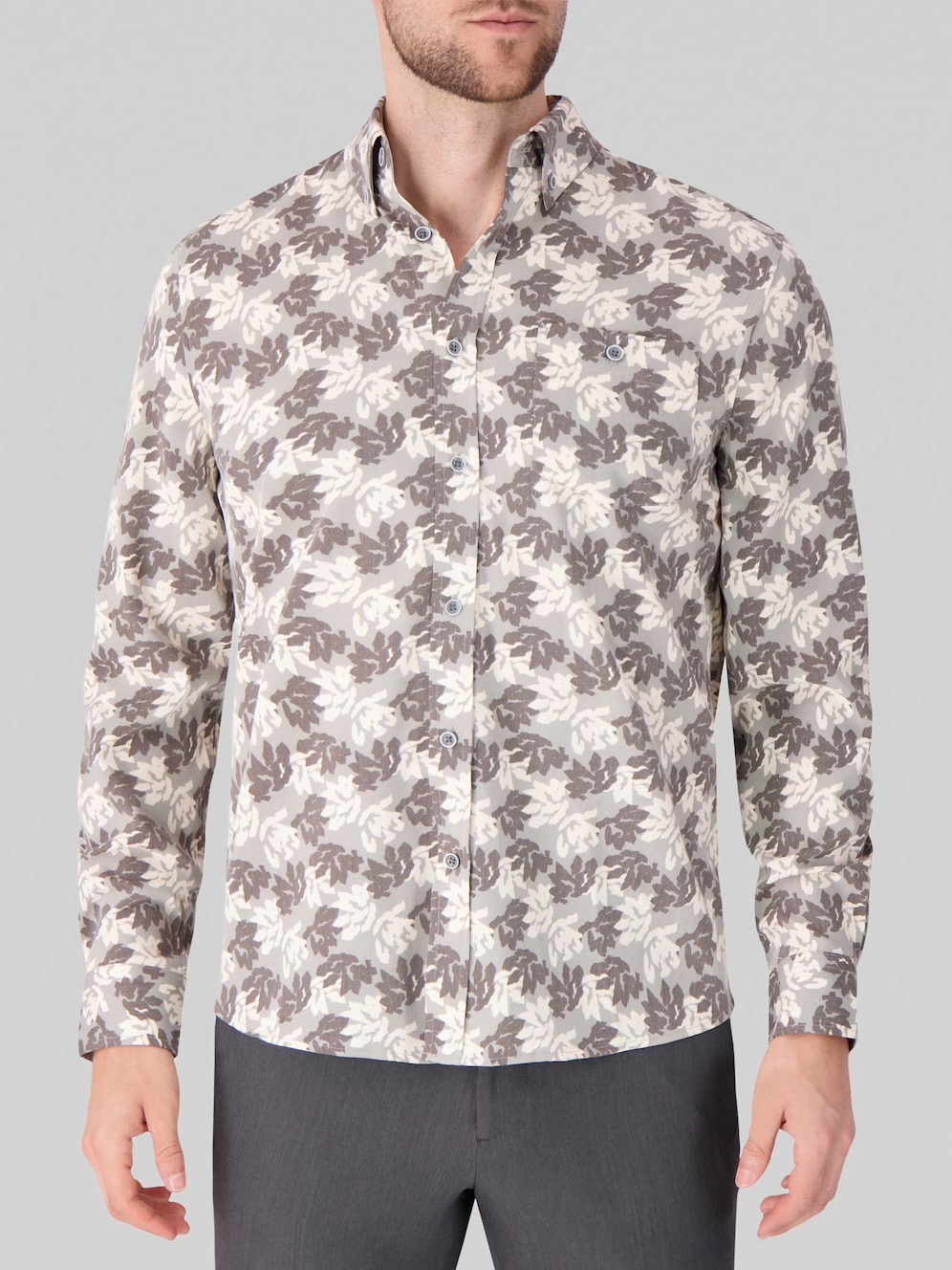 Report Collection Modern Fit Printed Woven Button Up Shirt | Men's ...