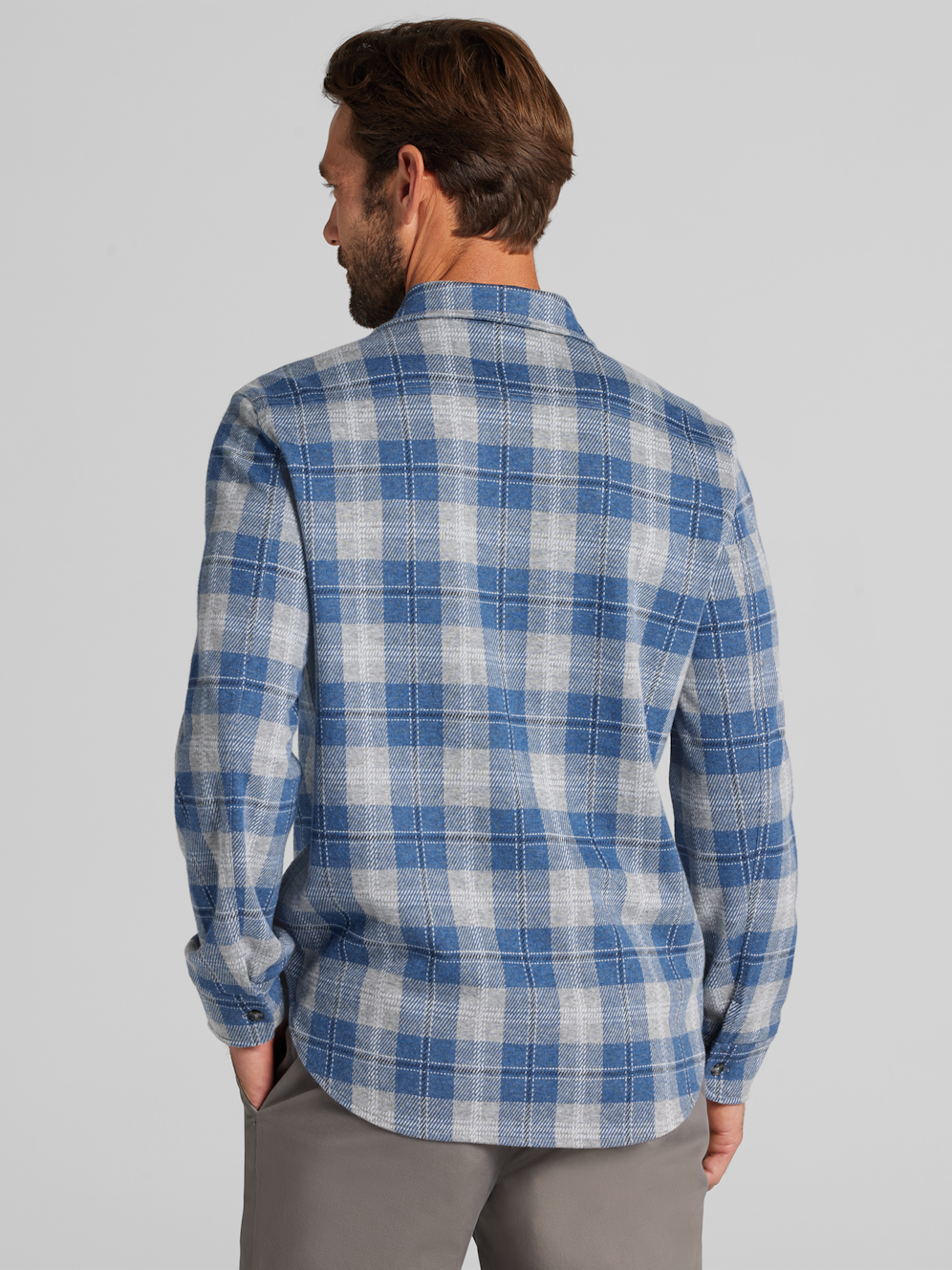 Joseph Abboud Indigo Blue Modern Fit Button-up Overshirt | Men's ...