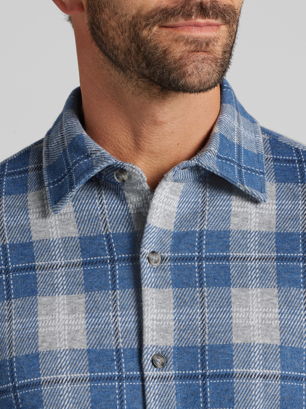 Joseph Abboud Indigo Blue Modern Fit Button-up Overshirt | Men's ...