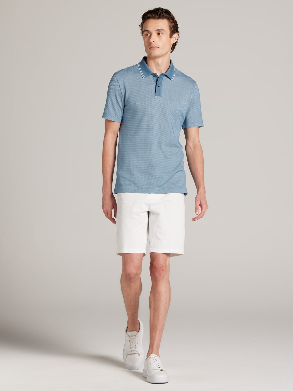 Awearness Kenneth Cole Slim Fit Grid Jacquard Polo | Men's Shirts ...