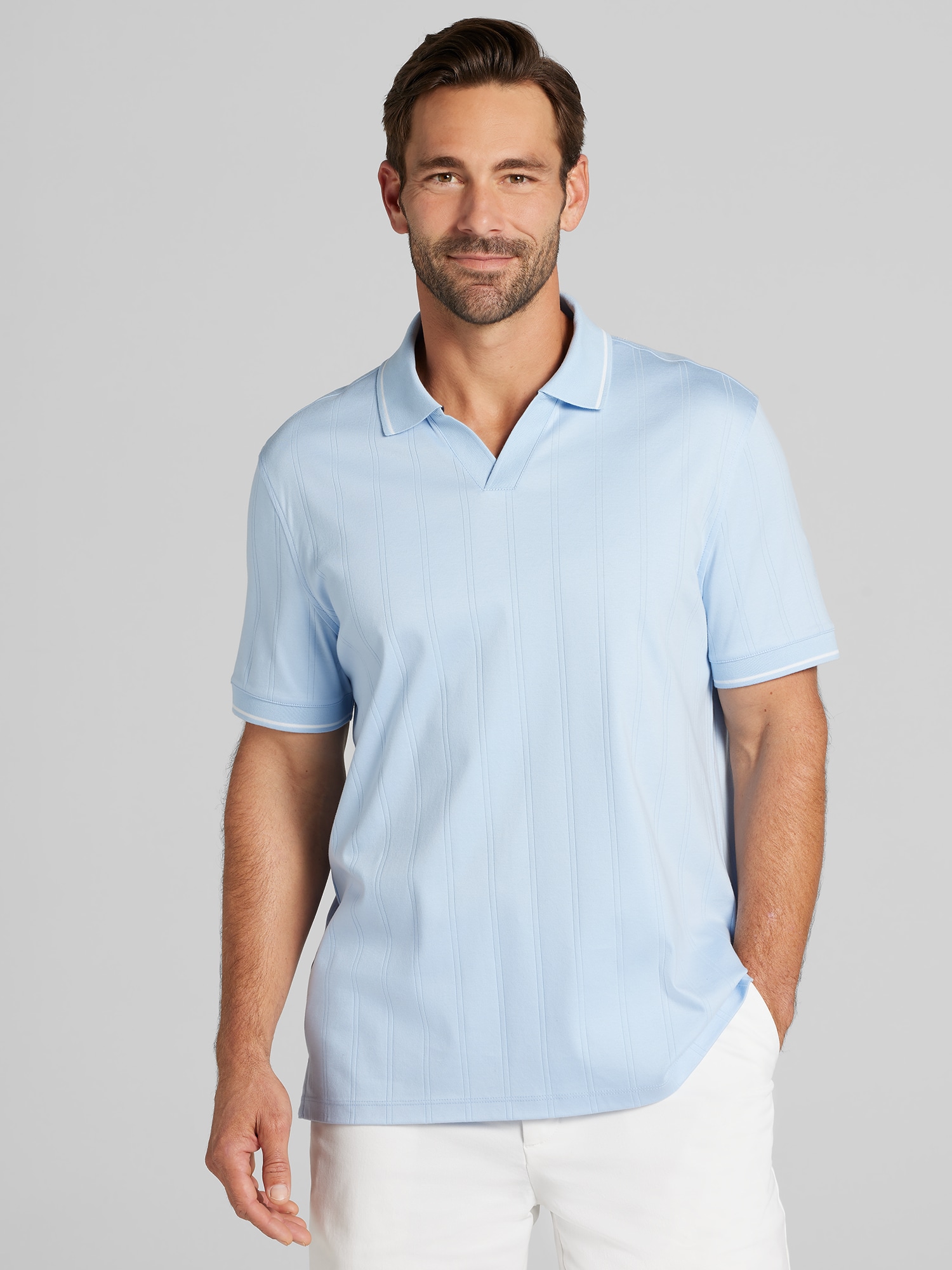 Joseph Abboud Modern Fit Johnny Collar Polo | Men's Shirts | Moores ...