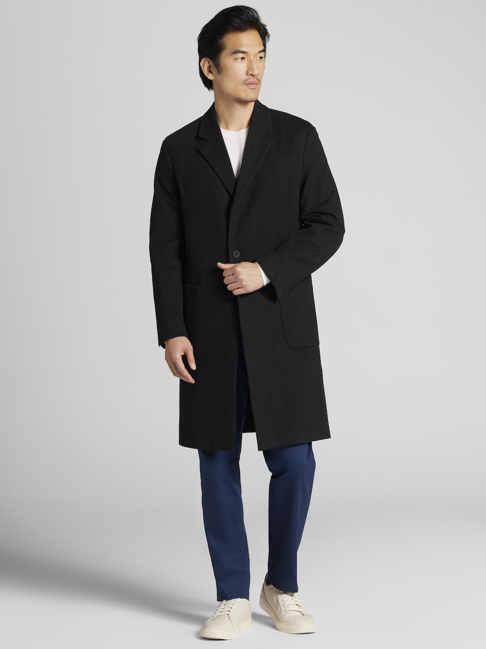 Awearness Kenneth Cole Melange Ponte Overcoat | Men's | Moores Clothing
