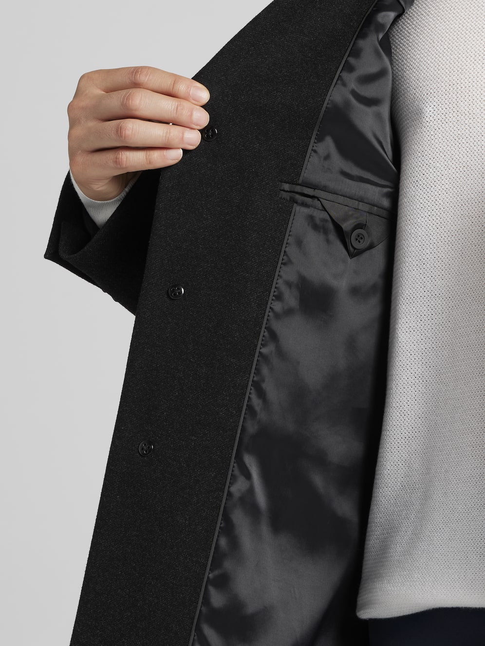 Awearness Kenneth Cole Melange Ponte Overcoat | Men's | Moores Clothing