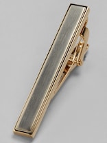 Pronto Uomo Two-tone Border Tie Bar | Men's Accessories | Moores Clothing
